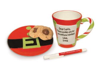 Personalized Cookies for Santa Plate and Mug Set - FindGift.com