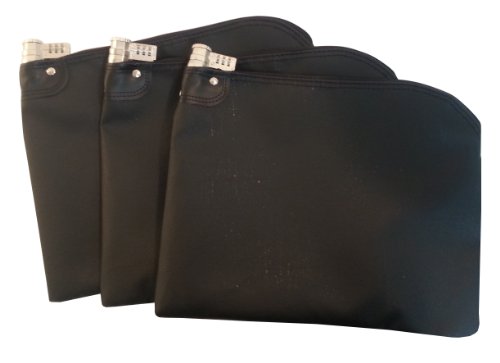 Locking Bank Bag Black Nevatear Combination Keyed Security System ...