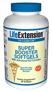 Life Extension Super Booster with Advanced K2 Complex Softgels, 60 ...