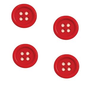 Amazon.com: Small Red Buttons 12mm, Quantity of 144, Lead Free ...