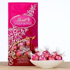 Lindt LINDOR Raspberry Dark Chocolate Truffles ,5.1 Ounce Food ...