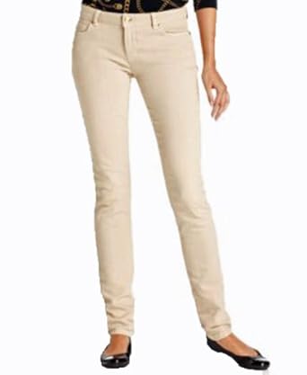 MICHAEL KORS JEANS, SKINNY COLORED DENIM KHAKI SIZE 10 at Amazon Women ...