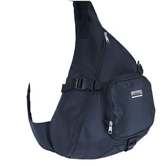 Black Unisex Cross Over Body Monostrap Bag One Arm Backpack Rucksack ...