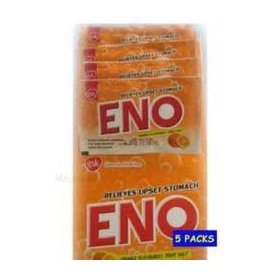 Amazon.com: 5 X ENO Fruit Salt Orange Flavour Relieve Upset Stomach ...