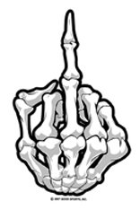 Hot Leathers Boney Middle Finger Mini Sticker Decal | Desertcart INDIA
