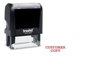Amazon.com : Trodat CUSTOMER COPY Self Inking Rubber Stamp : Business ...