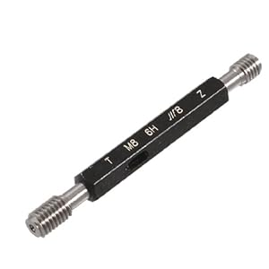 M8 x 1.25mm Pitch 6H Steel Metric Go/No Go Plug Thread Gage Gauge ...