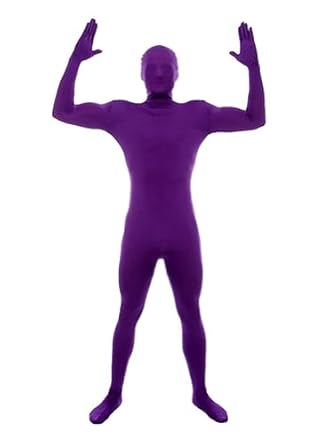 Amazon.com: Green Man Factory Purple Full Body Suit Costume Adult Large ...