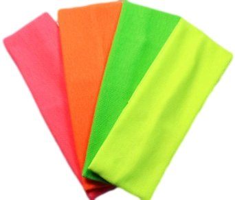 Funny Girl (Set of 4) Neon Stretch Headbands - Neon Headbands at Amazon ...