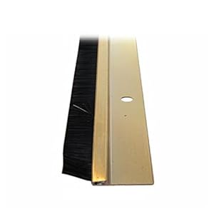 3' Gold Aluminum Brush Door Sweep - Door Thresholds - Amazon.com