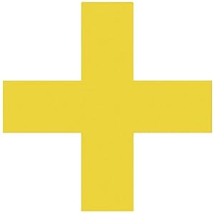 Amazon.com - Plus Sign Decal Sticker (yellow, 11 inch) - Wall Decor ...