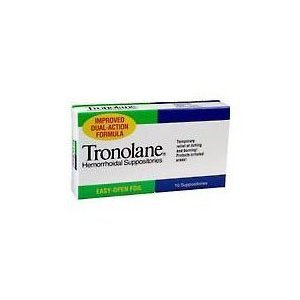 Amazon.com: Tronolane Hemorrhoidal Suppositories - 10 Per Pk: Health ...