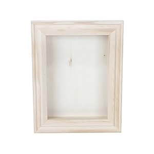 Amazon.com - Darice 9184-76 Natural Wood Shadow Box Frame, 5-Inch ...