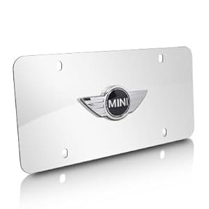 Amazon.com: Mini Cooper Logo Polished Stainless License Plate: Automotive