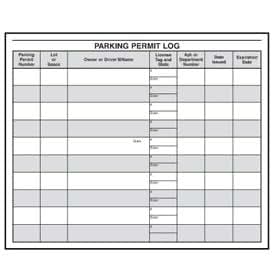 Amazon.com : Parking Permit Log Book : Office Products