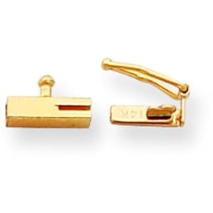 Amazon.com: 14K Gold Box Clasp Tongue 8mm