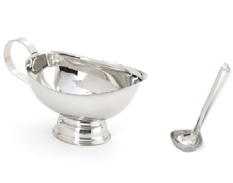 Stainless Steel Gravy Boat with Ladle | amazingtabletop