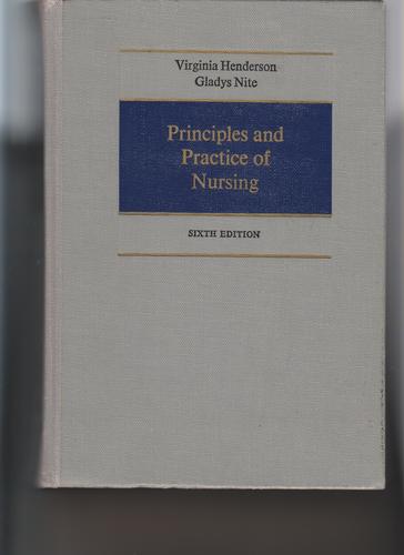 Principles and Practice of Nursing: Virginia Henderson: 9780023535802 ...