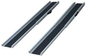 10' Adjustable Telescoping Wheel Chair Track Loading Ramps