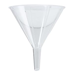 Karter Scientific 210T3 Clear PS Plastic Funnels, Short Stem, 65mm ...
