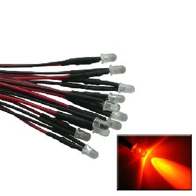 Amazon.com: Qty 10- LED Lights- 5mm pre wired 12 volt leds- 12V Red ...