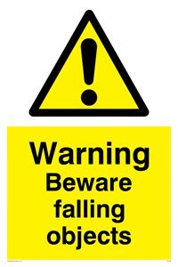 Beware falling objects - Warning Sign: Amazon.co.uk: DIY & Tools