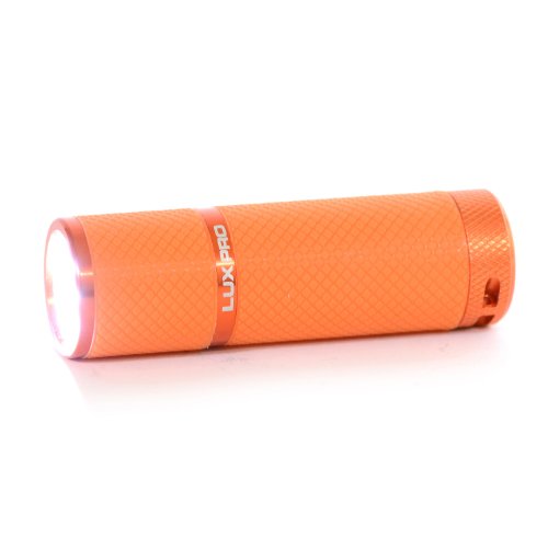 LUX-PRO LP395-OR Gels Glow in Dark 9 LED Flashlight - Orange - auto parts