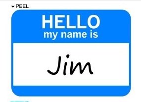 Amazon.com: Hello My Name Is Jim - Window Bumper Laptop Sticker: Automotive