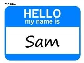 Amazon.com: Hello My Name Is Sam - Window Bumper Laptop Sticker: Automotive