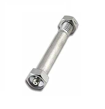 Caster Axle Bolt, 1/2-20 x 3-3/8 in Lube Axle Bolt, Fine Thread, Zerk ...