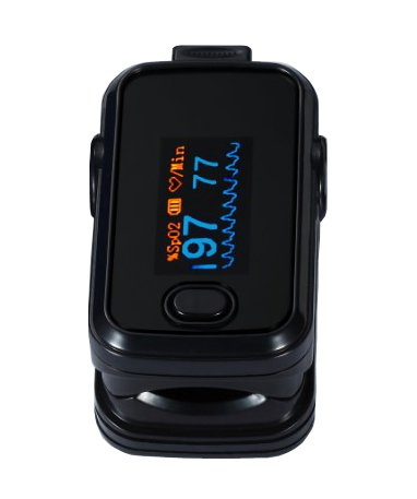Black A310 Fingertip pulse oximeter, OLED display, for noninvasive spot ...