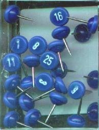 Amazon.com: Blue Numbered Map Pins 1-100 by Moore Push Pin