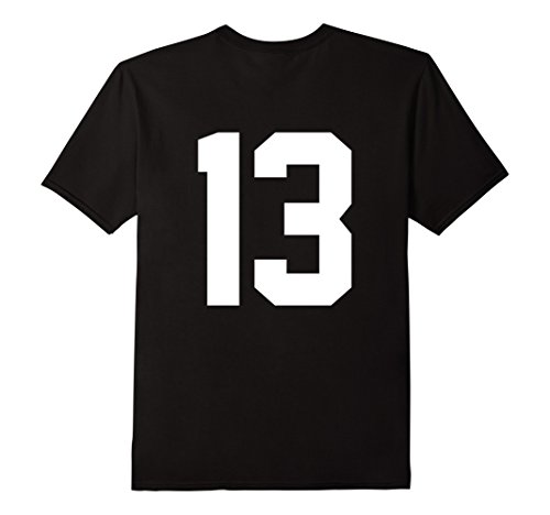 Men's #13 Team Sports Jersey Number Front & Back Player / Fan Tee XL ...