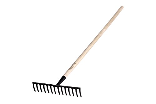 Gardenall 14 Tine Tough Level Head Rake - 12 Guage Steel Plate with 48 ...