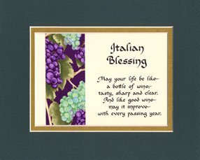 Amazon.com: Italian Blessing Matted Wall Sign Keepsake Poem Gift: Home ...