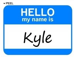Amazon.com: Hello My Name Is Kyle - Window Bumper Laptop Sticker ...