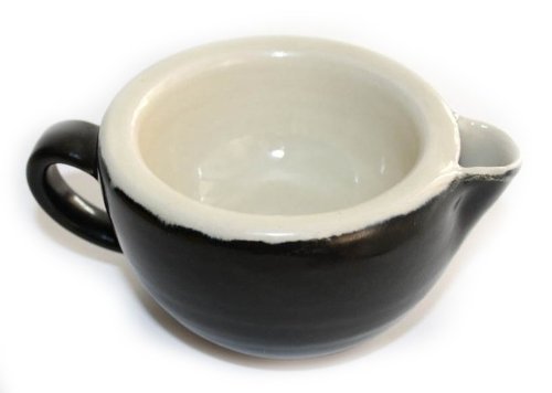 korium Shaving Scuttle Beige ‘n Black – handmade ceramics | Nakosite