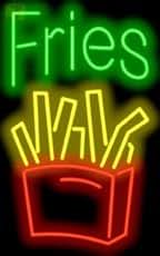 Fries Neon Sign with French Fries Graphic - - Amazon.com