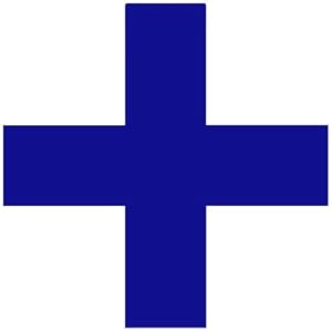 Amazon.com - Plus Sign Decal Sticker (blue, 8 inch) - Wall Decor Stickers