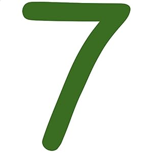 Amazon.com - Number 7 Style #40 (Seven) Decal Sticker (green, 5 inch ...