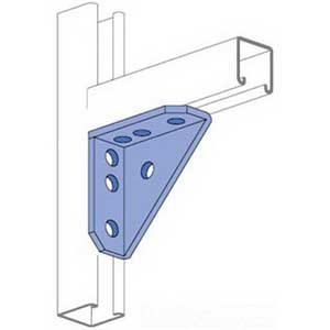 Unistrut P2484HG Corner Gusset 7-Hole 90 Degree Gusseted Angular ...