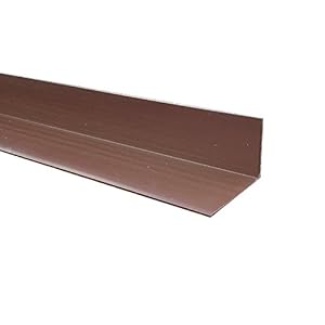 1.2 Metre Brown UPVC Plastic Rigid Angle 50mm x 50mm Corner Trim 90 ...