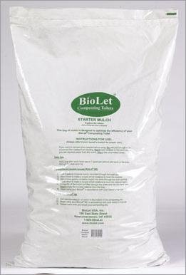 BioLet Starter Mulch, 8 Gallon Bag | Garden Tools Mart