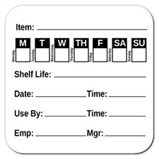 Amazon.com : Item Shelf Life 2"X2" Rinse Away Food Rotation Labels ...