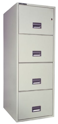SentrySafe 4CFD-2500 Steel Gray Vertical 4 drawer legal 25 Inch deep ...