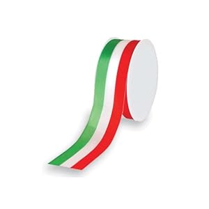 Ribbon 40 mm Wide 25 Metres with Italian Flag Design: Amazon.co.uk ...
