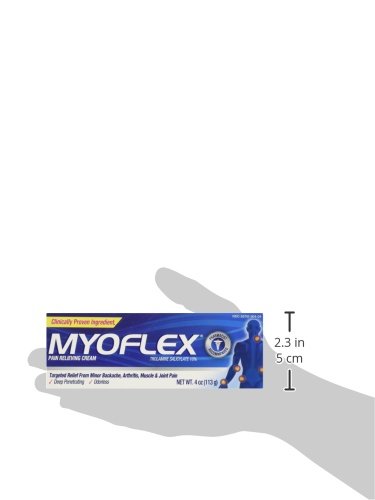 Myoflex Odorless Pain Relieving Cream, 4-Ounce Tubes (Pack of 3) Health ...