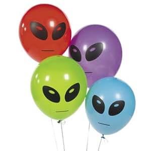 Amazon.com: Latex Alien Head Balloons - Balloons & Printed Balloons ...