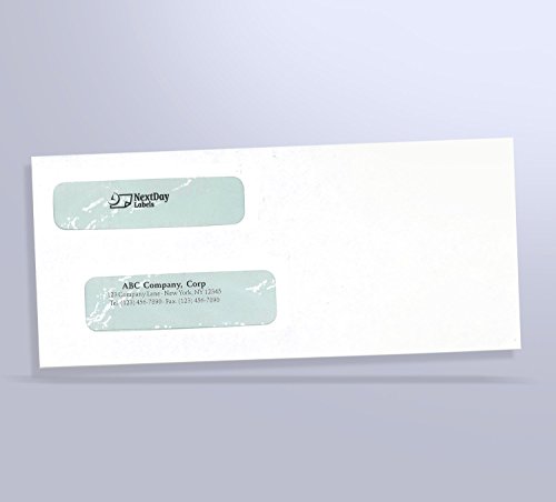 100 Double Window Self Seal Security CHECK Envelopes, Designed for ...