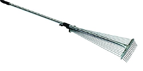 Lawn Adjustable Rake Telescopic Handle Garden Tool Compact Expandable ...